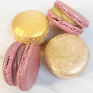 Shimmer Macarons - French Macarons Gift - Gold, Rose Gold Macarons ...