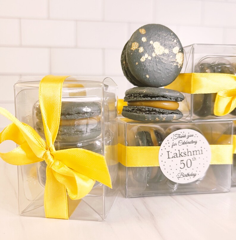 Party Macarons Favor Clear Box With 2 Party Favor Choose - Etsy