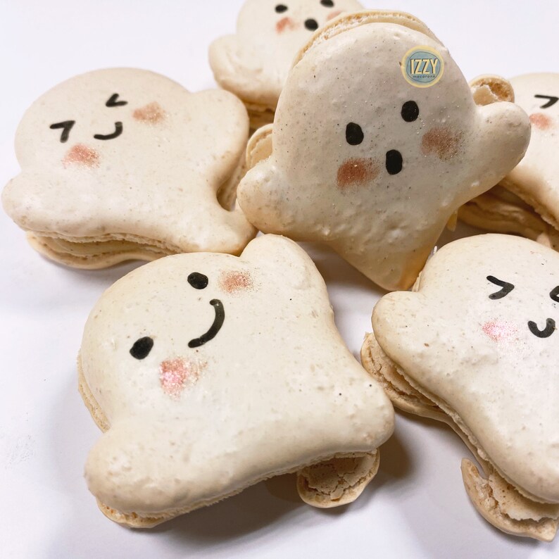 Ghost French Macarons - 6/12/24 - Flavor Pre Selected - Ghost Halloween ...