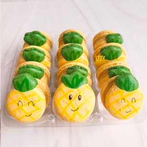 Summer Box Macarons - 12 French Macarons - Pineapple and Watermelon ...