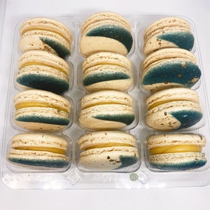 Moon French Macarons - 6, 12 or 24 - Choose Flavors Macaroons - Moon ...
