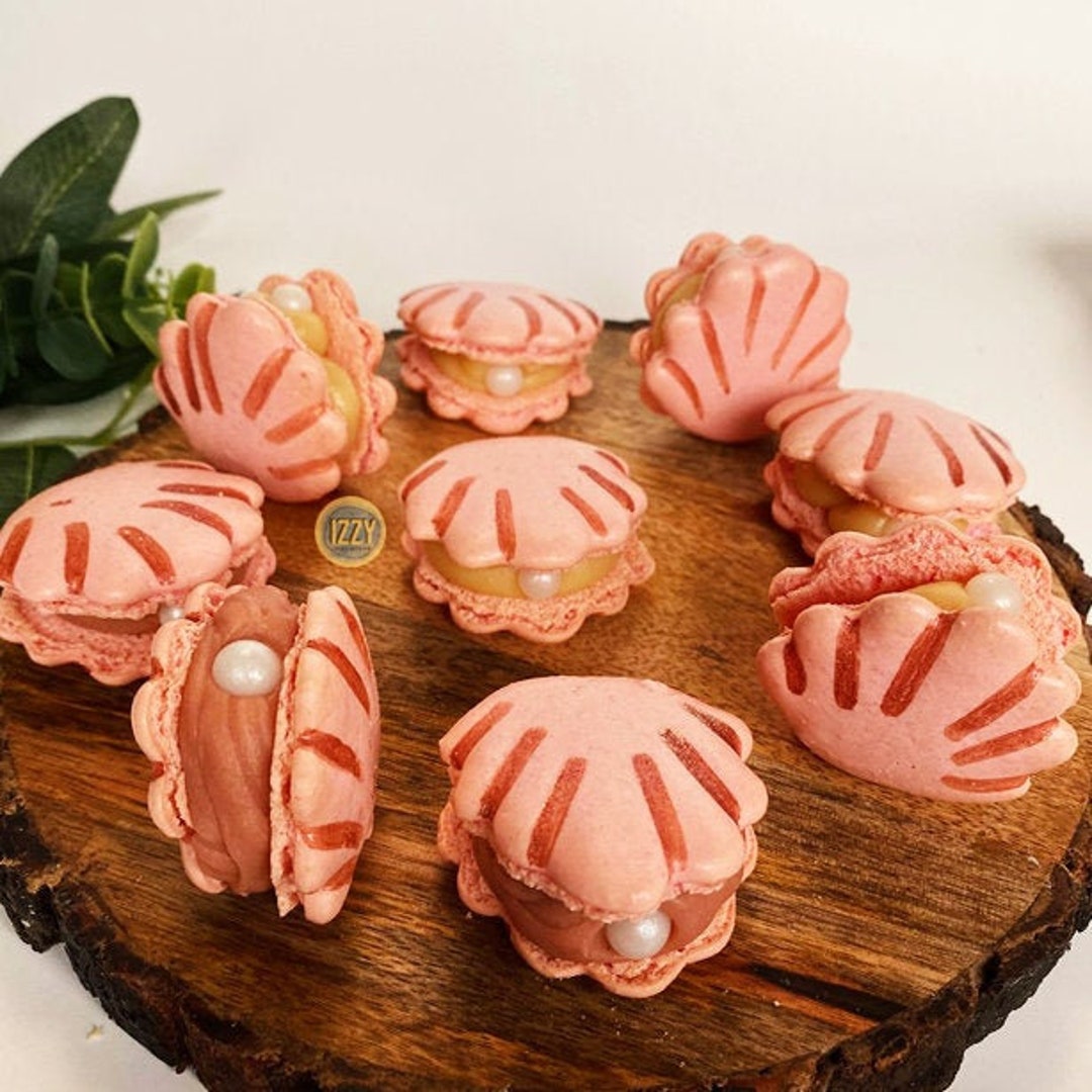 Seashell Macarons 15 or 30 - Choose Your Flavors - Edible Macaroons ...