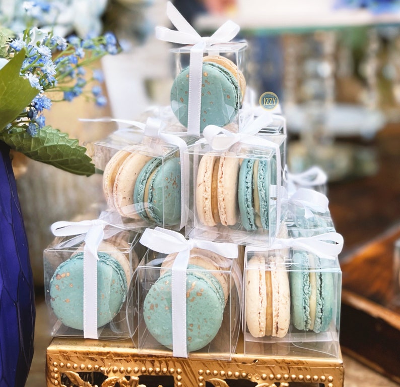 Party Macarons Favor Clear Box With 2 Party Favor Choose - Etsy