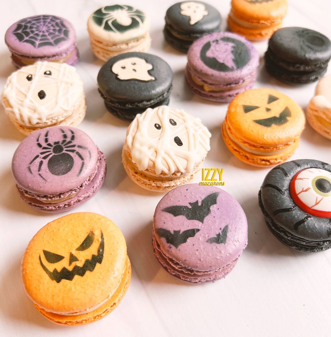 Assorted Designs - Halloween Macarons - 12/6/24 - Mummy, Blood ...