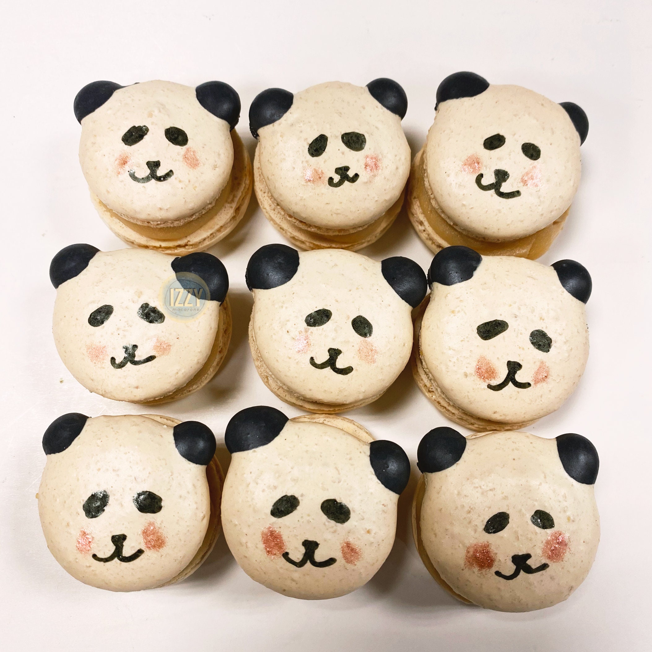 Panda Macarons 12 or 24 Choose Your Flavors Edible - Etsy