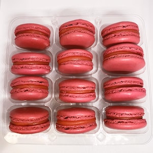 French Raspberry Macarons - 6.12 or 24 - French Raspberry Flavor ...
