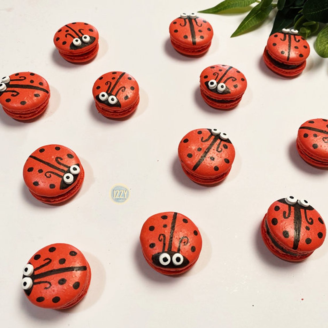 LadyBug Macarons 12 or 24 Choose your flavors Edible | Etsy