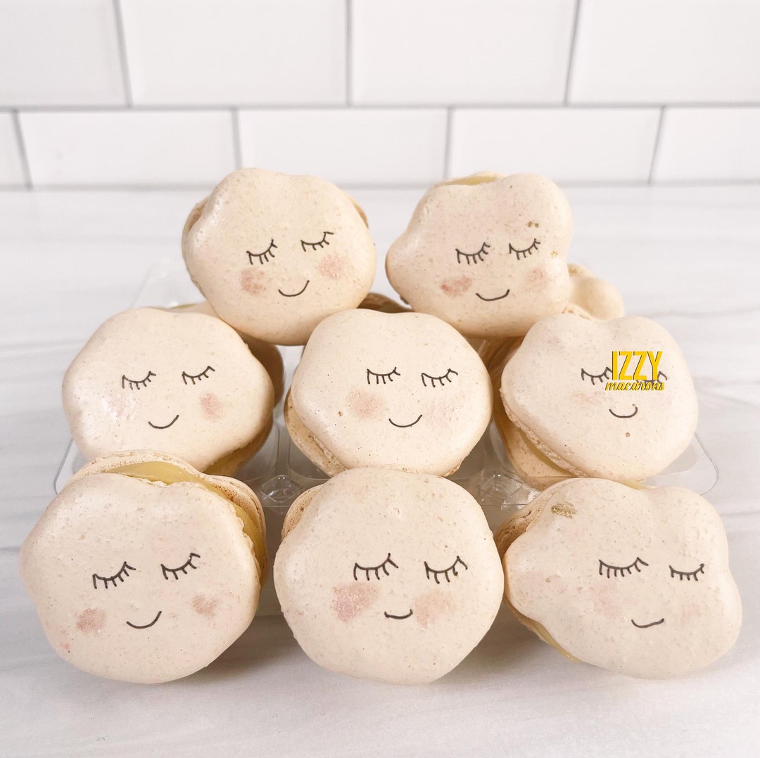 Customized Clouds French Macarons - Baby Shower/kids Party Macaroons 6 ...