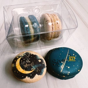 Blue Sky Macarons - Customized Party Macarons Favor Clear Box With 2 ...