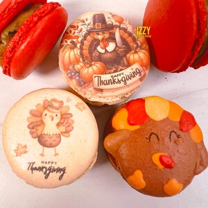 Thanksgiving Turkey Macarons - 6.12 or 24 - Friendsgiving Macarons ...