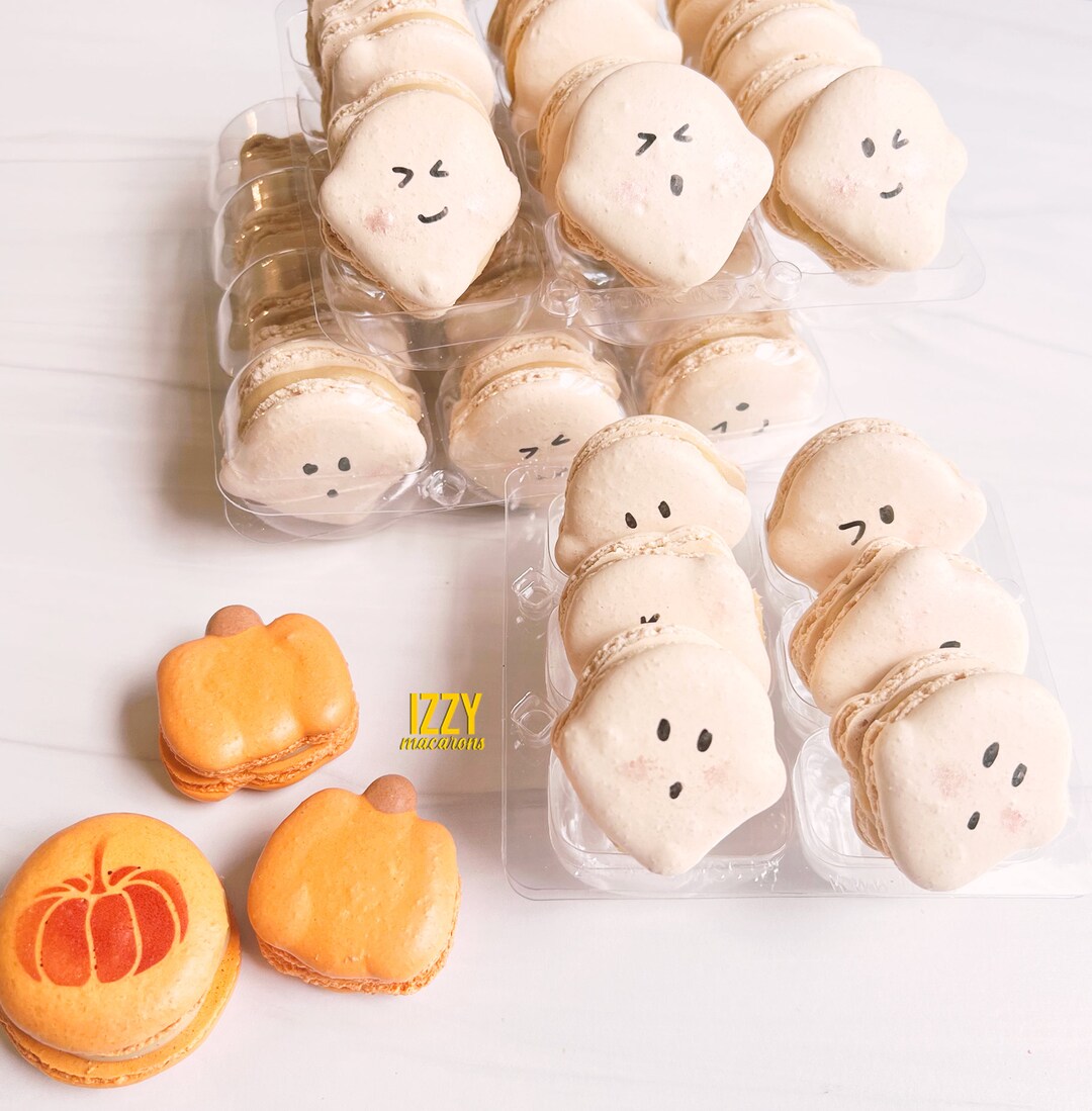 Ghost French Macarons - 6/12/24 - Flavor Pre Selected - Ghost Halloween ...