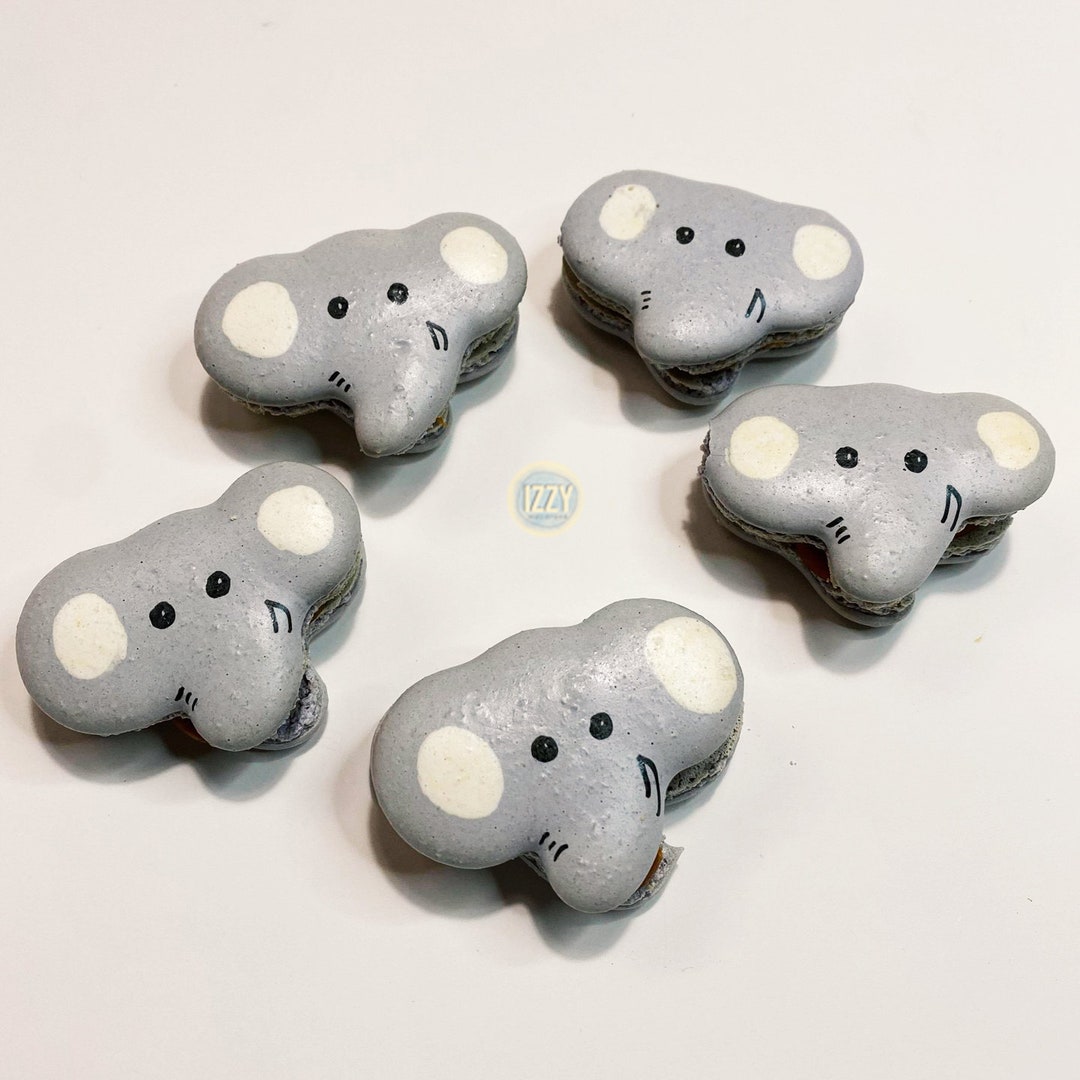 Elephant French Macarons 12 or 24 - Choose Your Flavors - Edible ...
