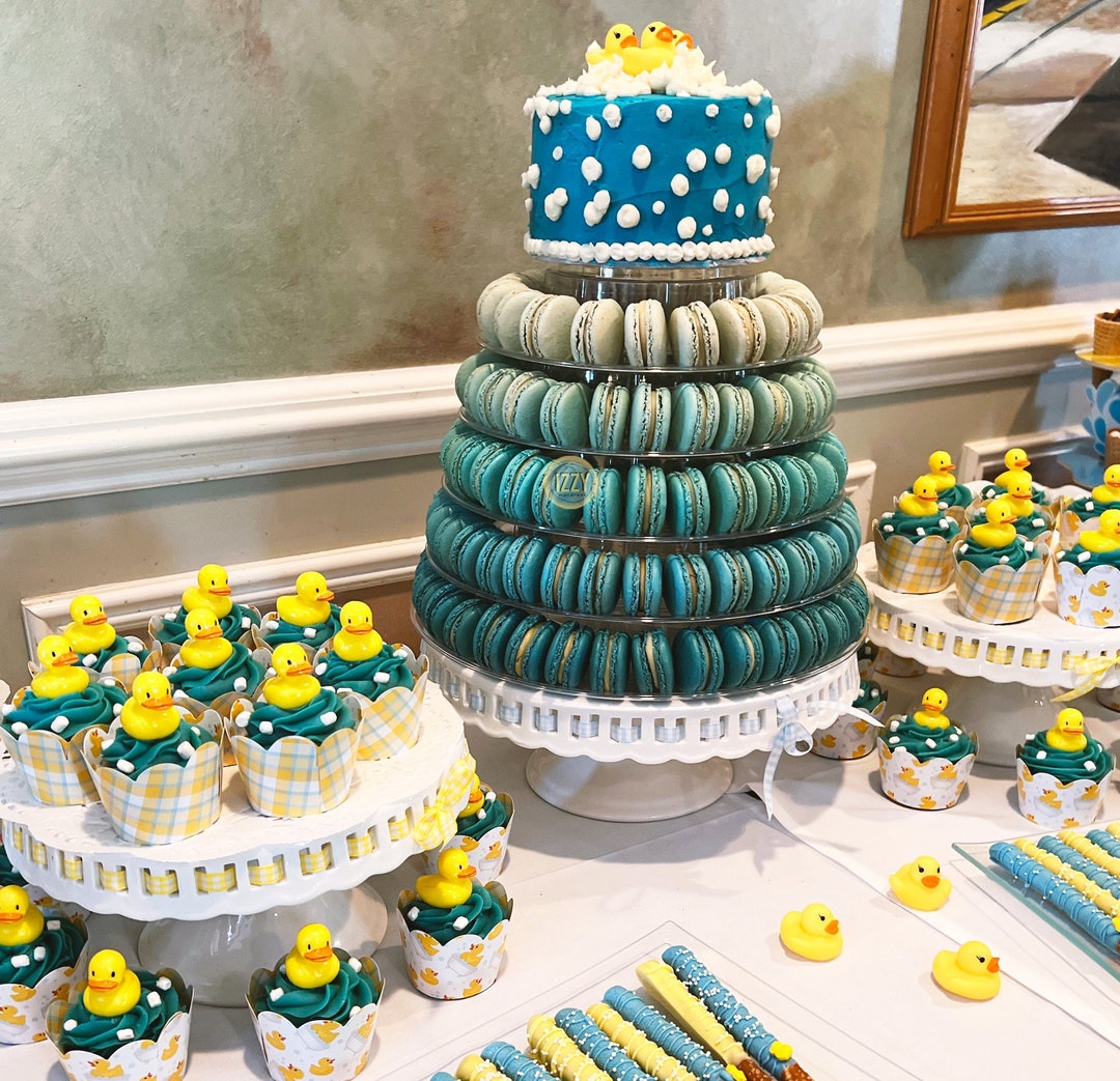 8 Tier French Macaron Tower - 132 Macarons- Tower Stand Included ...