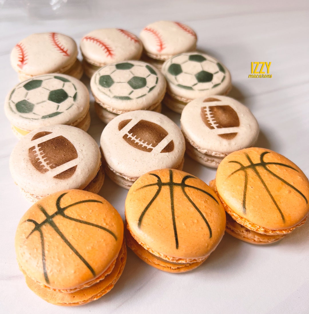Sport French Macarons 6, 12 or 24 - Choose Your Flavors - Edible ...