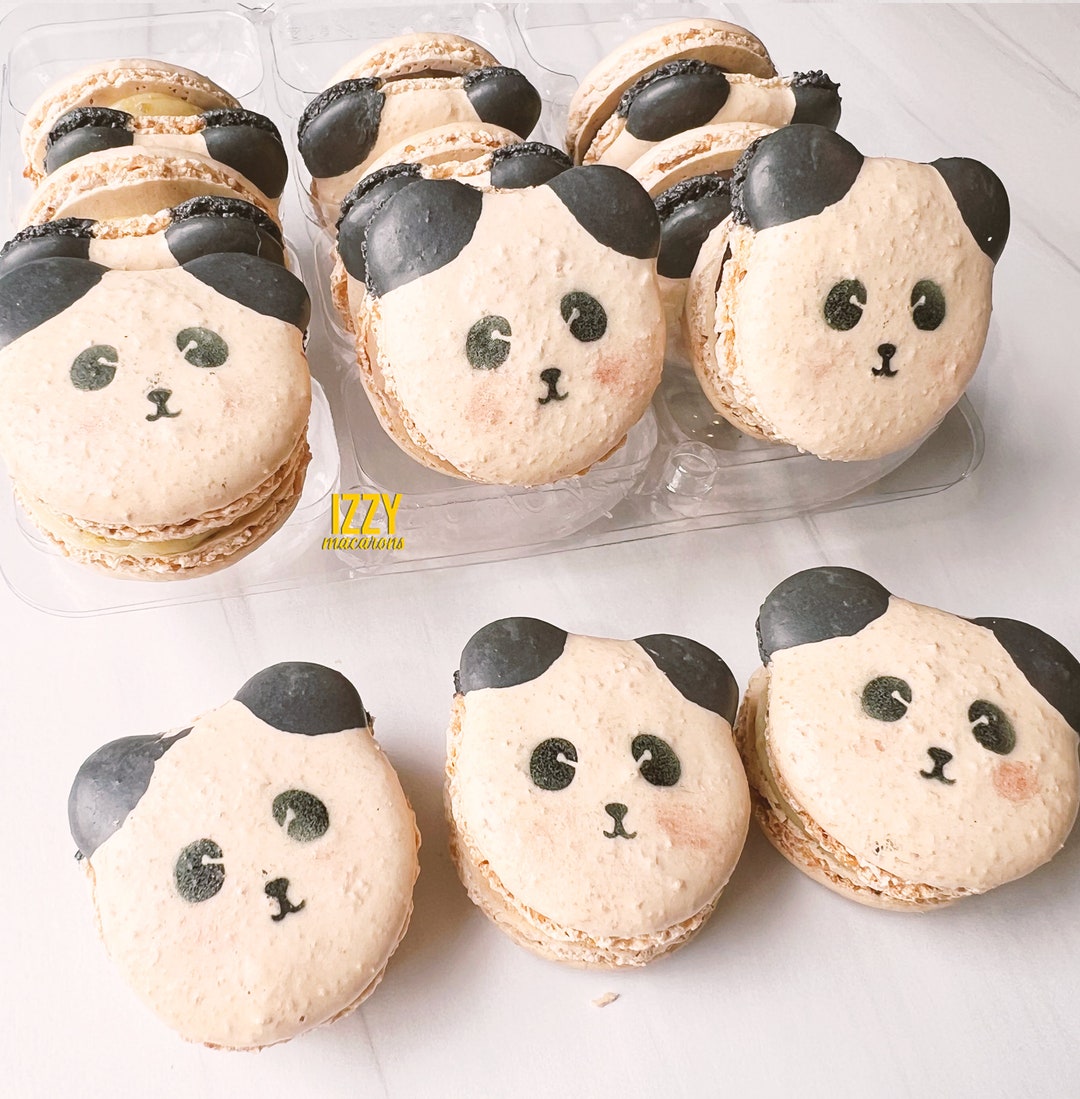 Panda Macarons 12 or 24 - Choose Your Flavors - Edible Macaroons ...