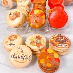 Thanksgiving Turkey Macarons - 6.12 or 24 - Friendsgiving Macarons ...