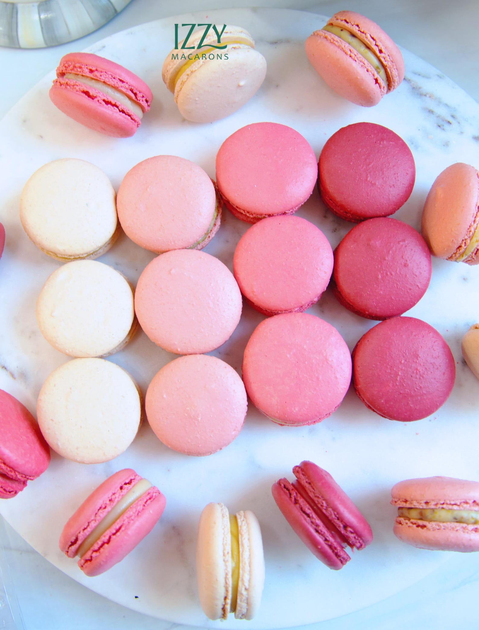 Pink French Macarons Ombre - White to Pink Fading Macarons Pack - Baby ...