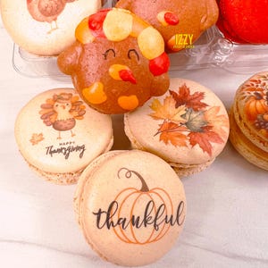Thanksgiving Turkey Macarons - 6.12 or 24 - Friendsgiving Macarons ...