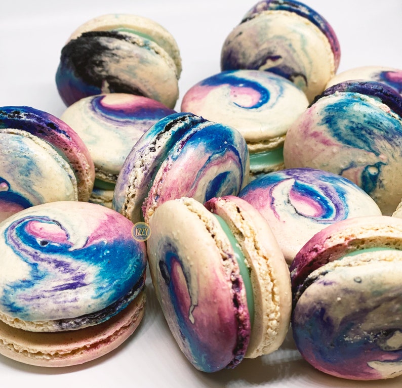 Galaxy Macarons 12 Choose Your Flavor French Macaroons - Etsy