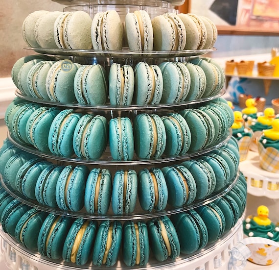 Blue French Macarons White to Blue/fading Macarons Pack - Etsy