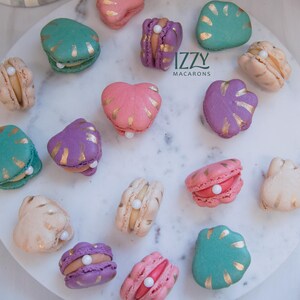 Seashell Macarons 15 or 30 - Choose Your Flavors - Edible Macaroons ...