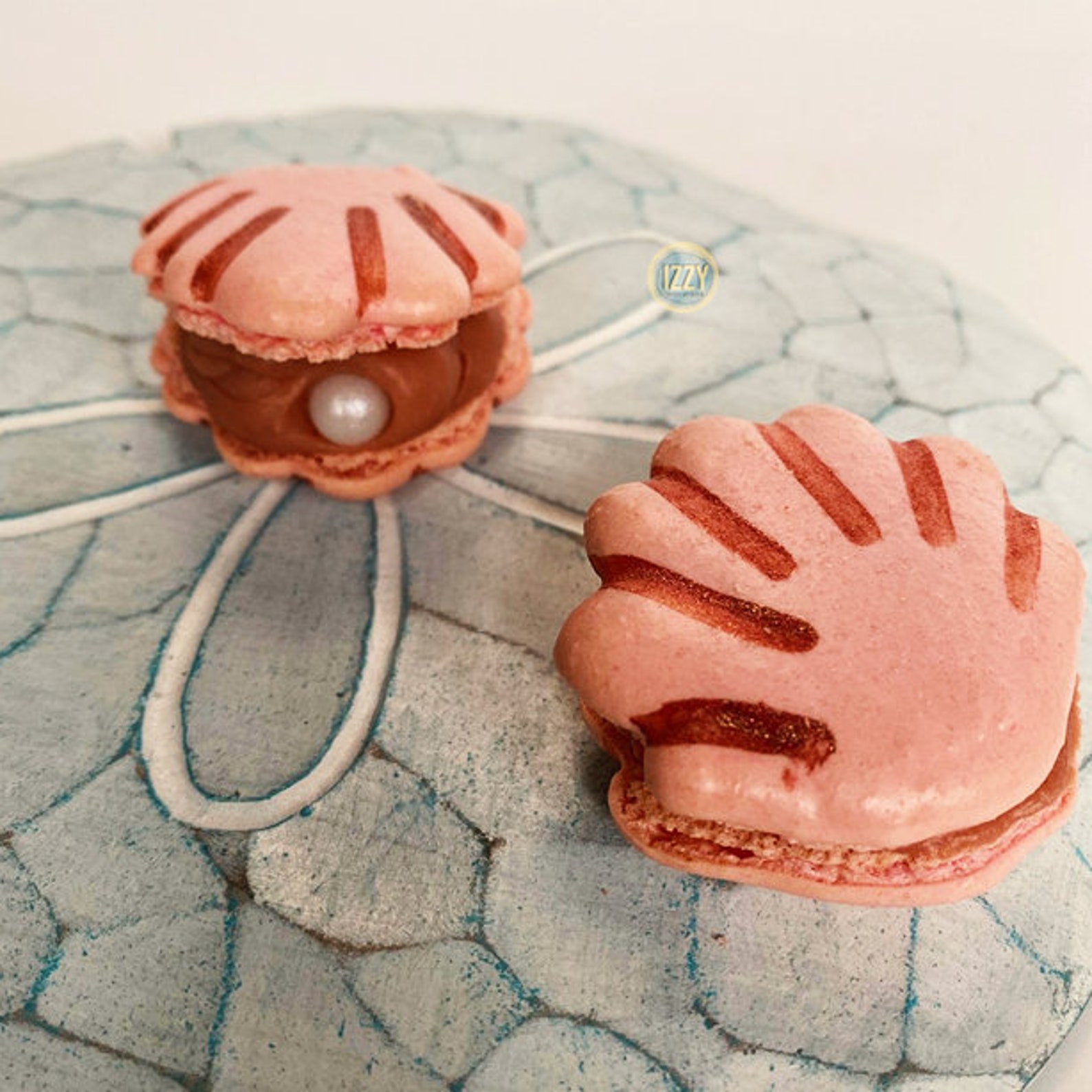 Seashell Macarons 15 or 30 Choose Your Flavors Edible - Etsy