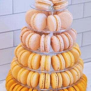 Yellow Ombré Macaron Tower - Tower Stand Included - Baby Shower ...