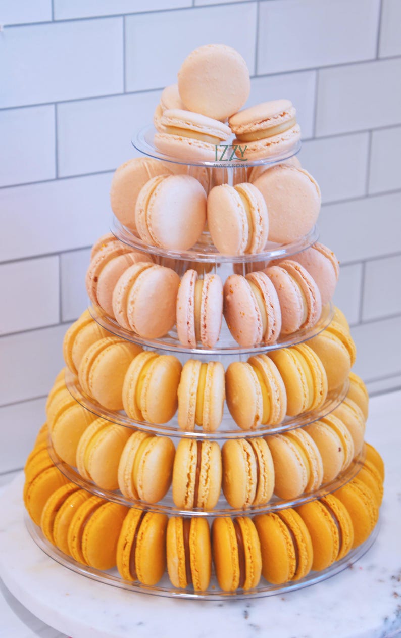 Yellow Ombré Macaron Tower - Tower Stand Included - Baby Shower ...