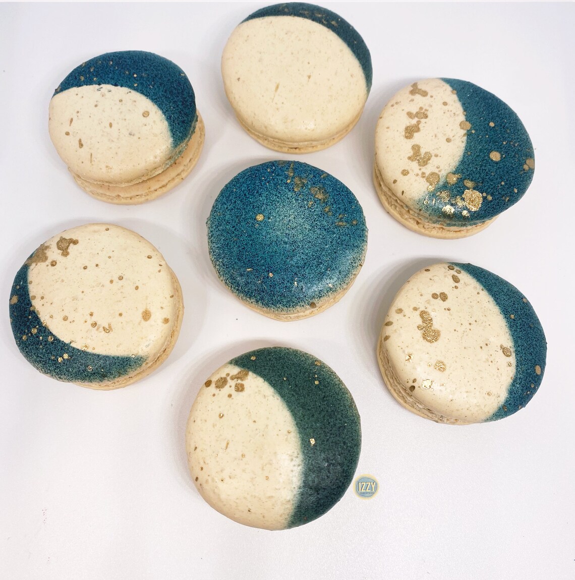 Moon Phases French Macarons 6 12 or 24 Choose Flavors | Etsy