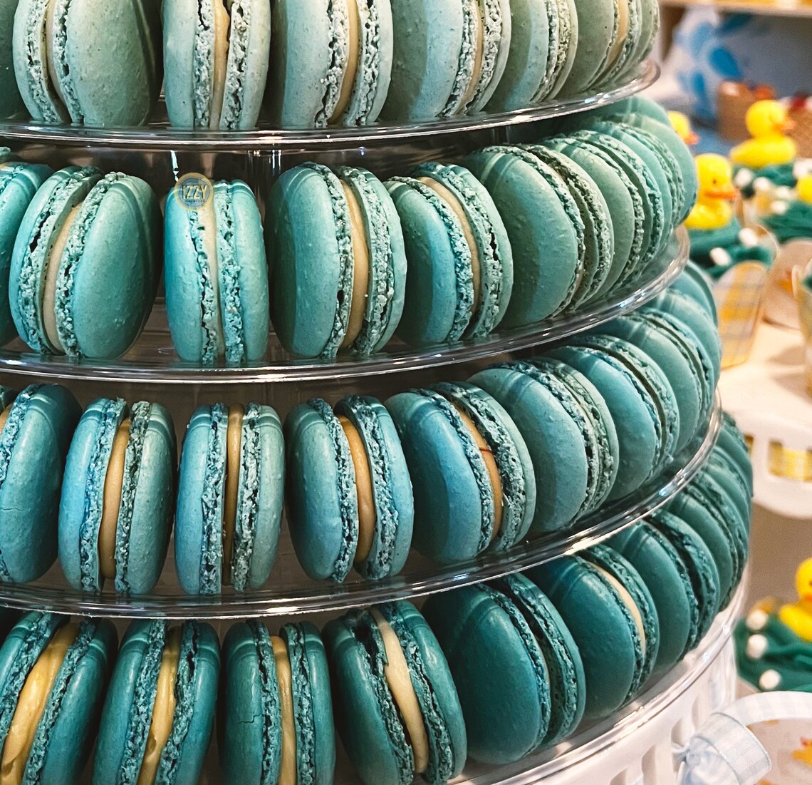 Blue French Macarons White to Blue/fading Macarons Pack - Etsy