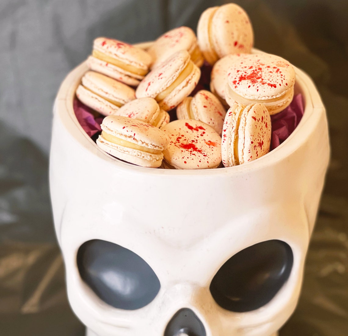 Blood Splatter Halloween French Macarons - 6/12/24 - Choose Your Flavor ...