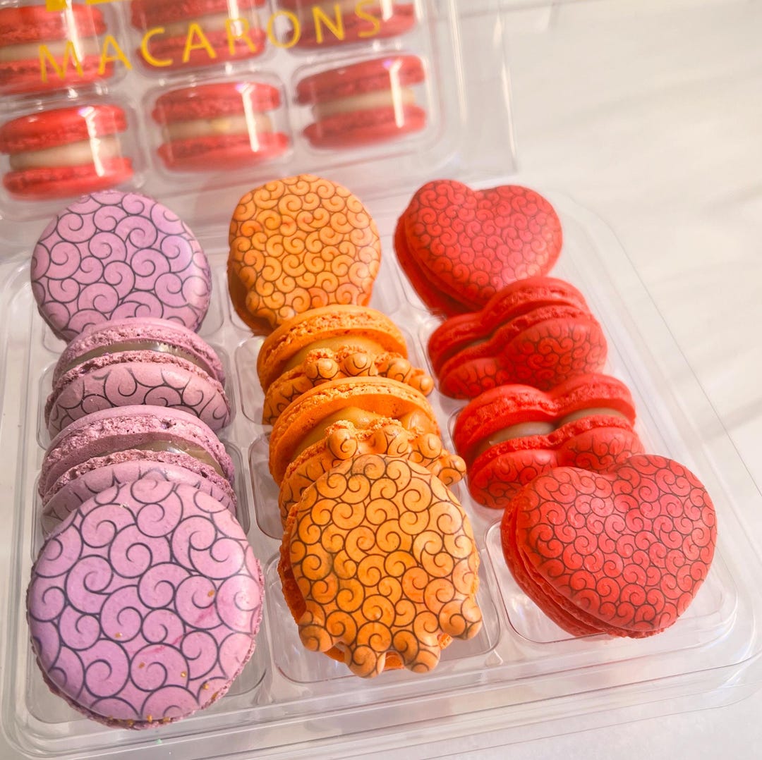 Devil French Macarons - 6,12 or 24 - Choose Flavors Macaroons - Cookies ...