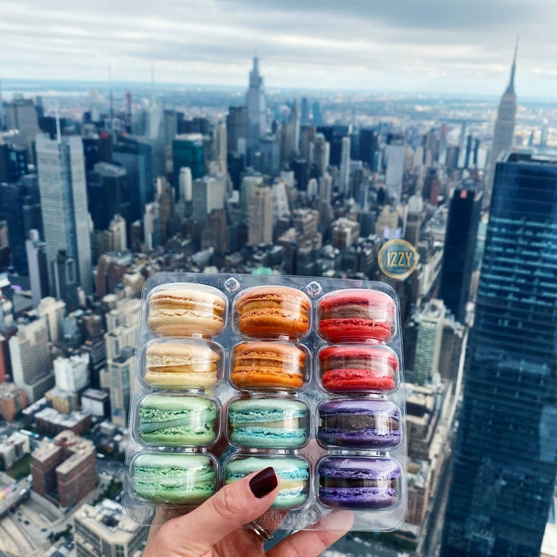 12 Macaron Box Assorted Flavors Gifts French Macaroons - Etsy
