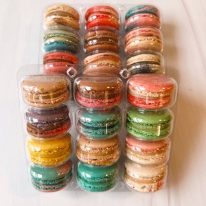 French Macarons - 12 Macarons Box Cookies - ICE PACK -assorted/choose ...