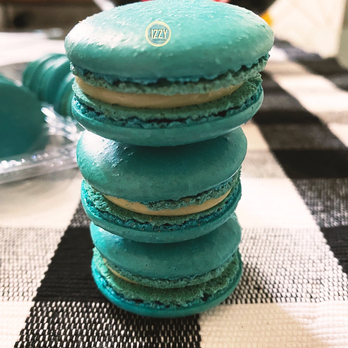 Teal Blue French Macarons 612 or 24 Cheesecake Flavor - Etsy