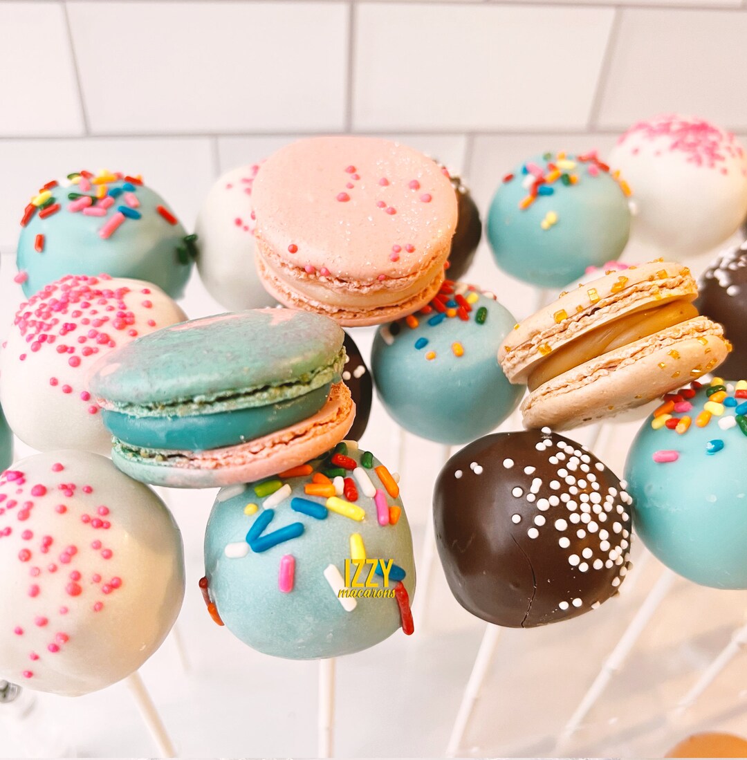 French Macaron Cake Pop 6 Count New Product Gluten Free - Etsy