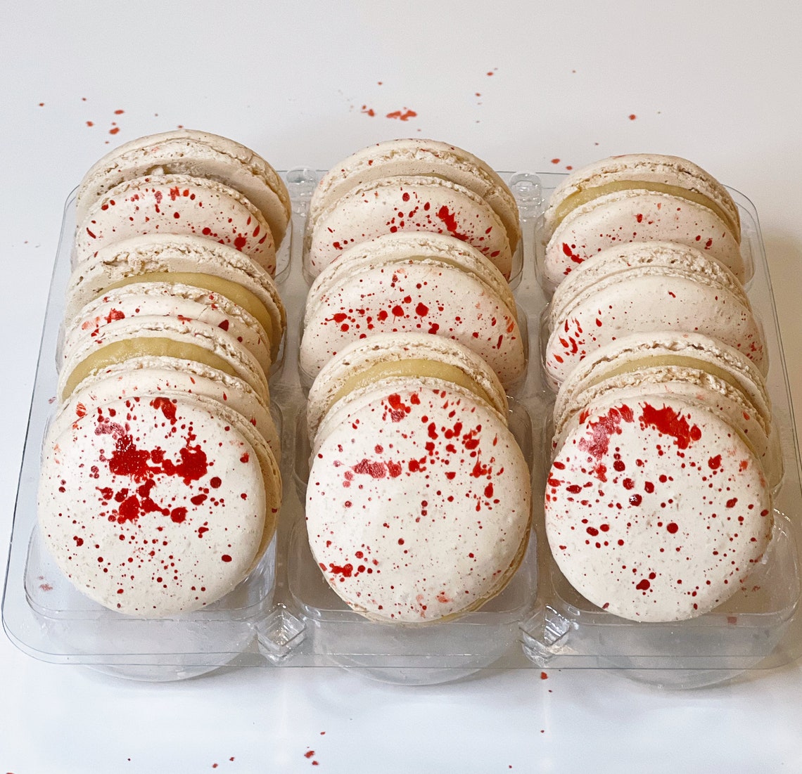 Blood Splatter Halloween French Macarons - 6/12/24 - Choose Your Flavor ...