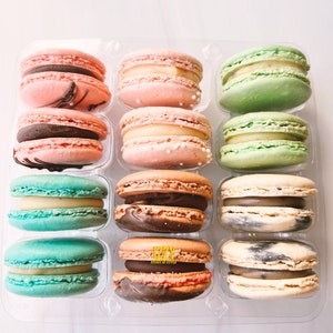 French Macarons - 12 Macarons Box Cookies - ICE PACK -assorted/choose ...