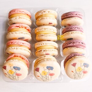 Poppy Flower French Macarons Spring Flowers - Choose Your Flavors ...