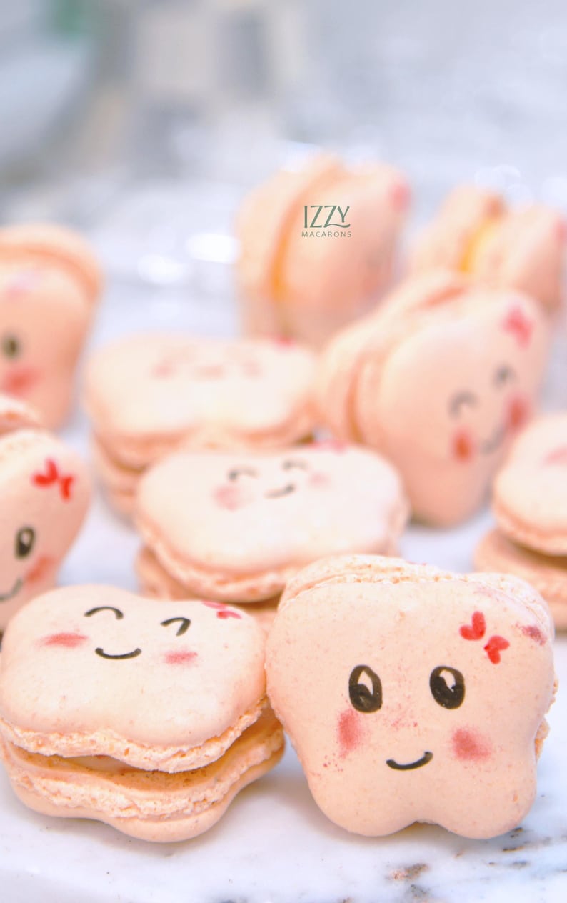 Tooth Macarons 15 or 30 - Choose Your Flavors - Edible Macaroons ...