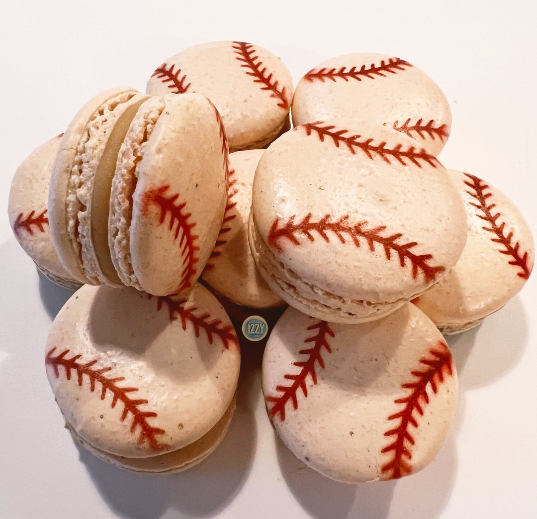 Baseball French Macarons 6, 12 or 24 Choose Your Flavors Edible ...