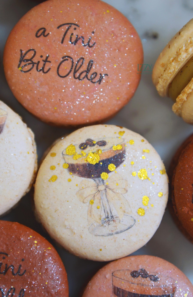Tini Bit Older Macarons With Name Monogram Logo - French Macarons ...