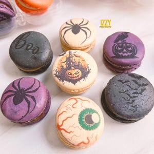Assorted Designs - Halloween Macarons - 12/6/24 - Mummy, Blood ...