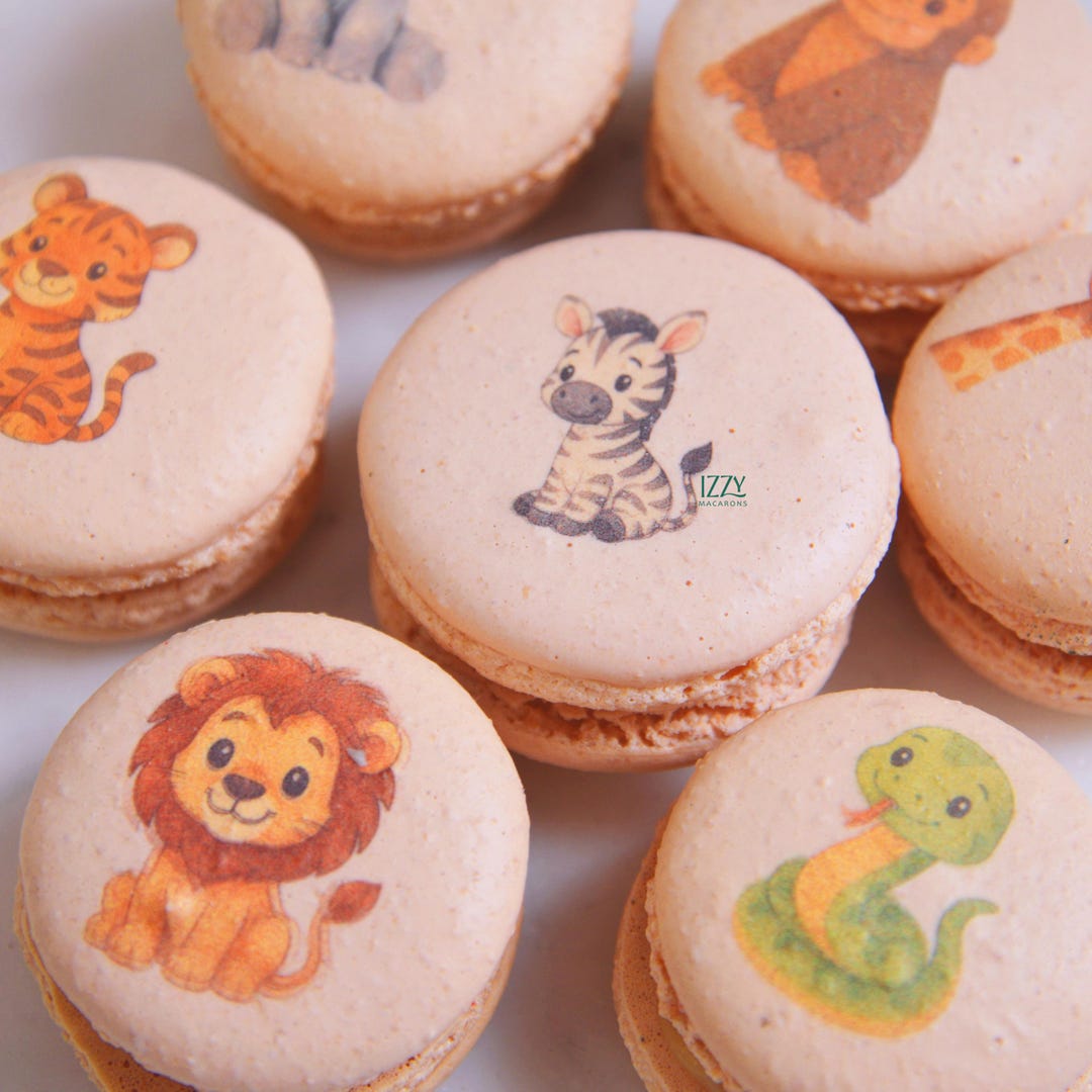 Zoo Animals Prints - French Macarons - Edible Macaroons - French ...