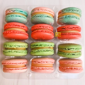 French Macarons 12 Macarons Box Cookies ICE PACK assorted/choose Your ...
