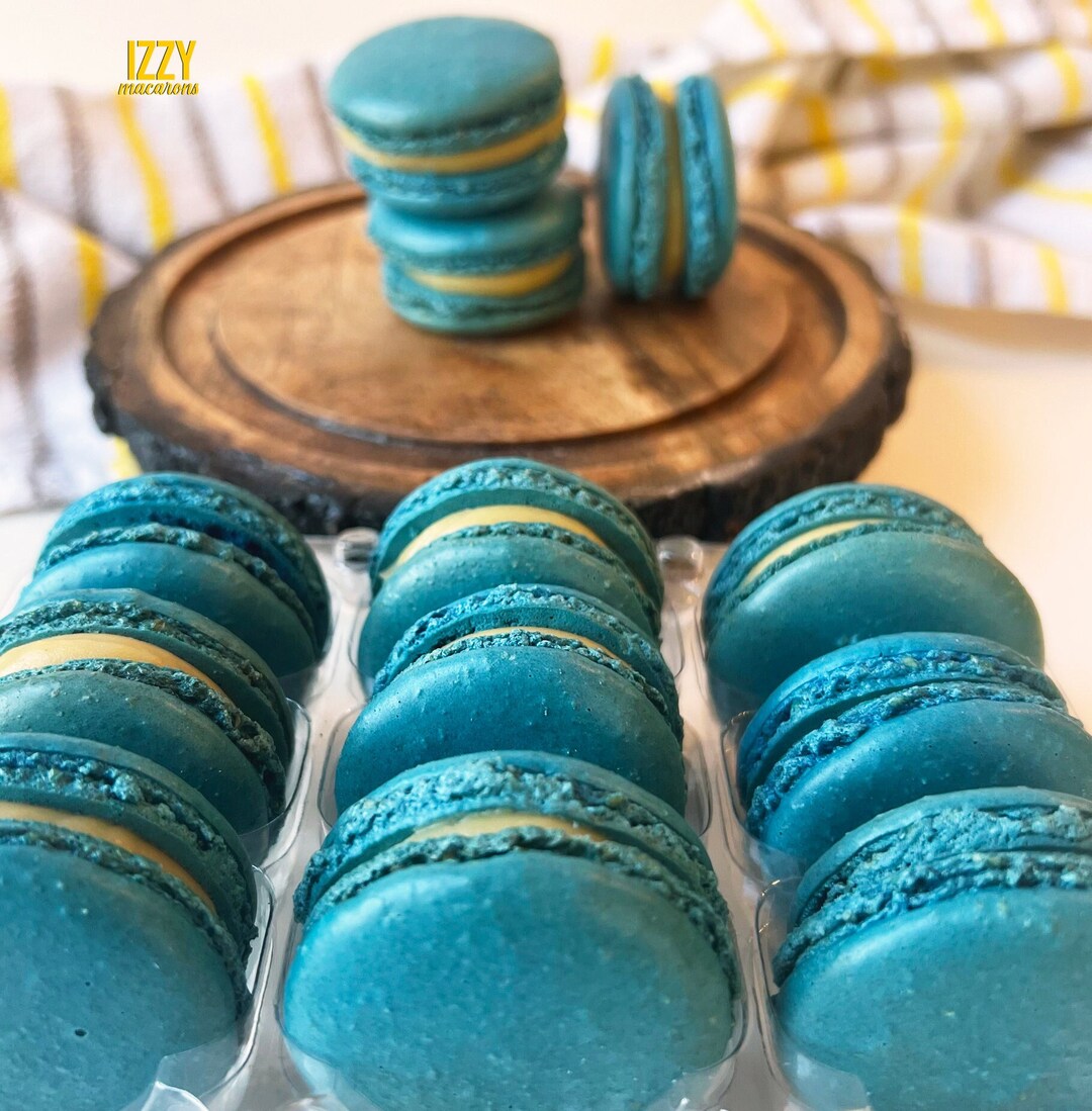 12 Dark Royal Blue French Macarons - Baby Shower/ Wedding - It's a Boy ...