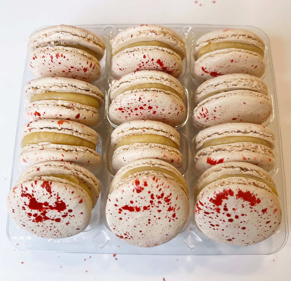 Blood Splatter Halloween French Macarons - 6/12/24 - Choose Your Flavor ...