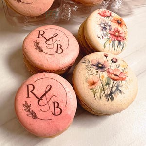 Macarons With Name Monogram Logo - French Macarons - Personalize ...