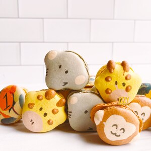 Zoo Animals French Macarons 12 or 24 - Choose Your Flavors - Elephant ...