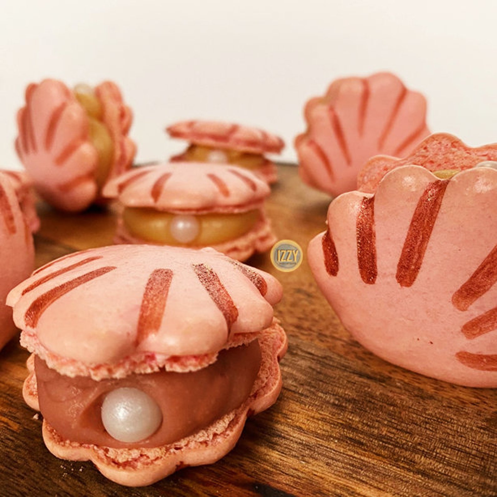 Seashell Macarons 15 or 30 Choose Your Flavors Edible - Etsy